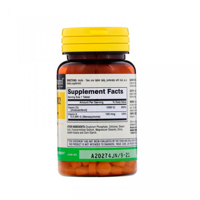 VITAMINA K2 PLUS D3 100MCG MASON 100TAB - Priceless Imports Nicaragua
