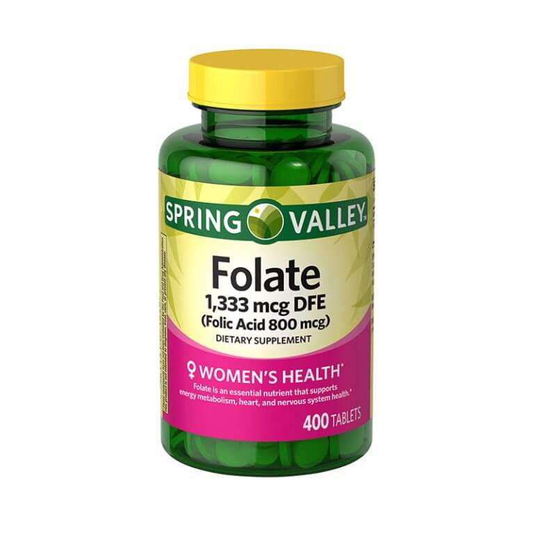 Folate 1,333 mcg (Ácido fólico 800 mcg) 400 Tabletas - Priceless ...