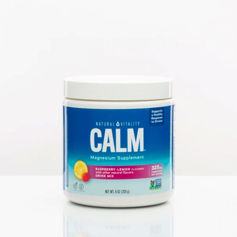 CALM Natural Vitality- Magnesio en polvo 8oz.- Sabor a Frambuesa-Limón ...