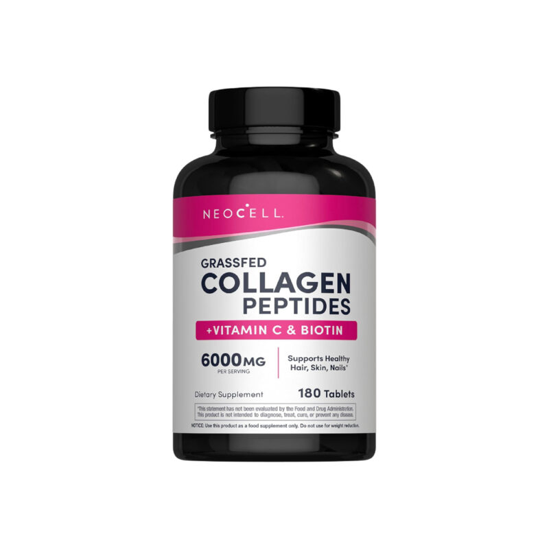 GRASSFED COLLAGEN PEPTIDES 6000MG + VITAMIN C + BIOTIN 180 CAPS NEOCELL ...