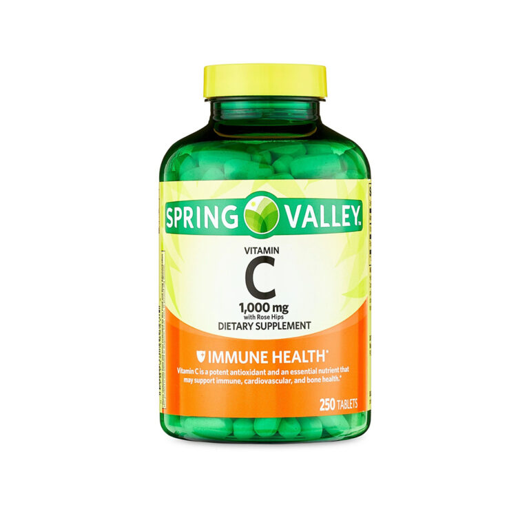 VITAMINA C 1000MG WITH ROSE HIPS- Spring Valley 250 TABLETAS ...