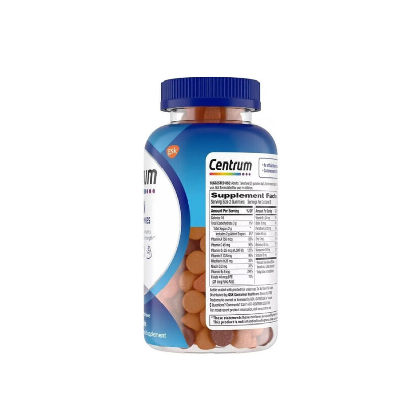 CENTRUM MEN MULTIGUMMIES 100 Gomitas (Multivitamínico para hombres ...
