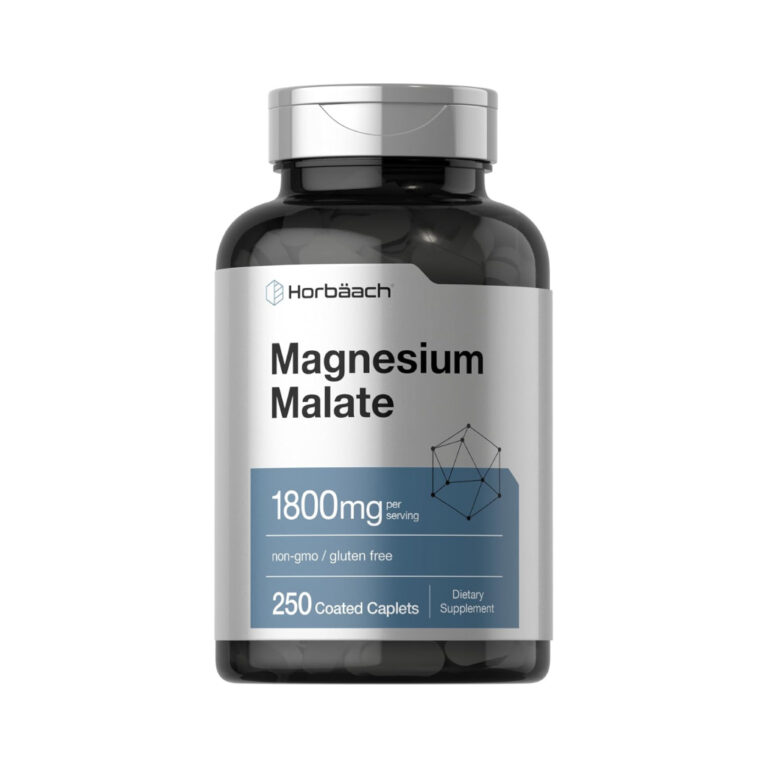 MAGNESIUM MALATE 1800mg Horbaach 250 Caplets (Malato de Magnesio ...