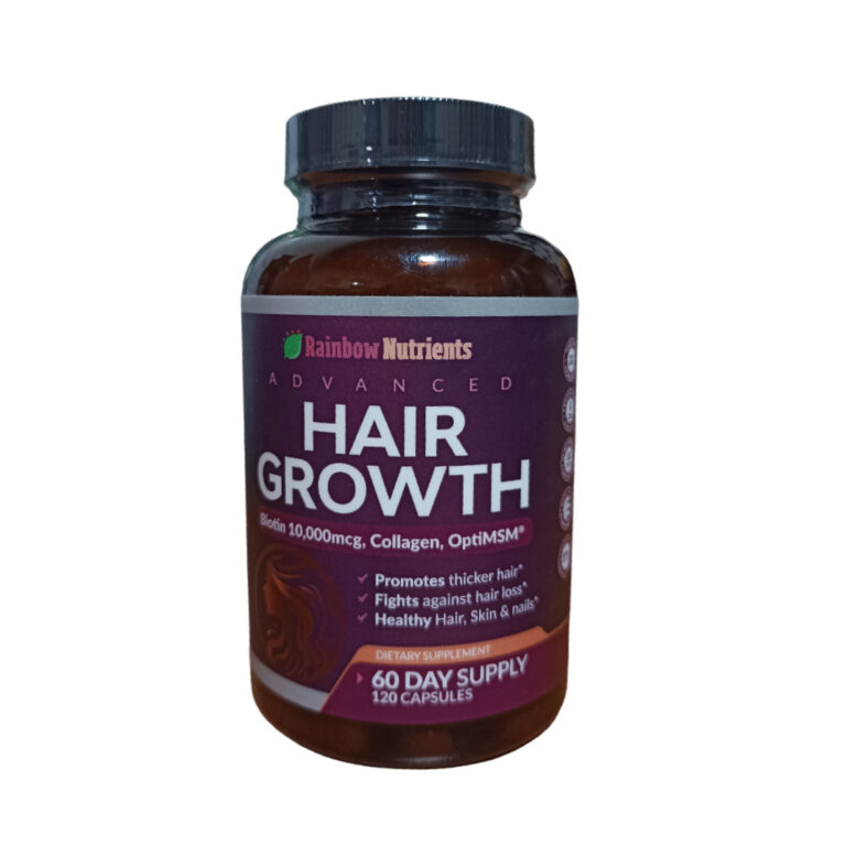 HAIR GROWTH Rainbow Nutrients 120 Cápsulas - Priceless Imports Nicaragua