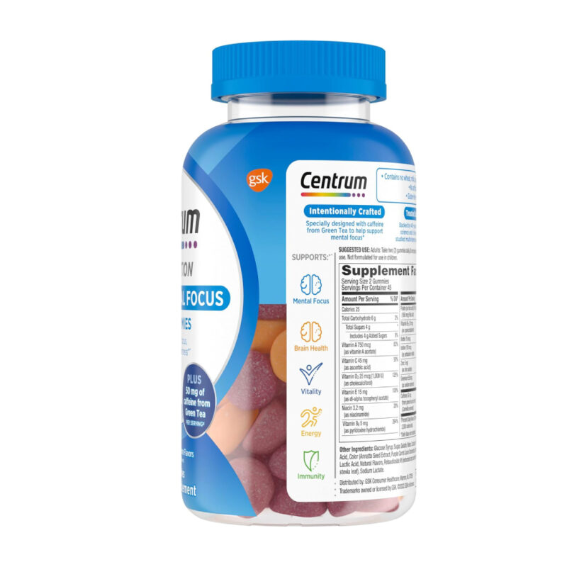CENTRUM MULTI + MENTAL FOCUS - 90 Gomas - Priceless Imports Nicaragua